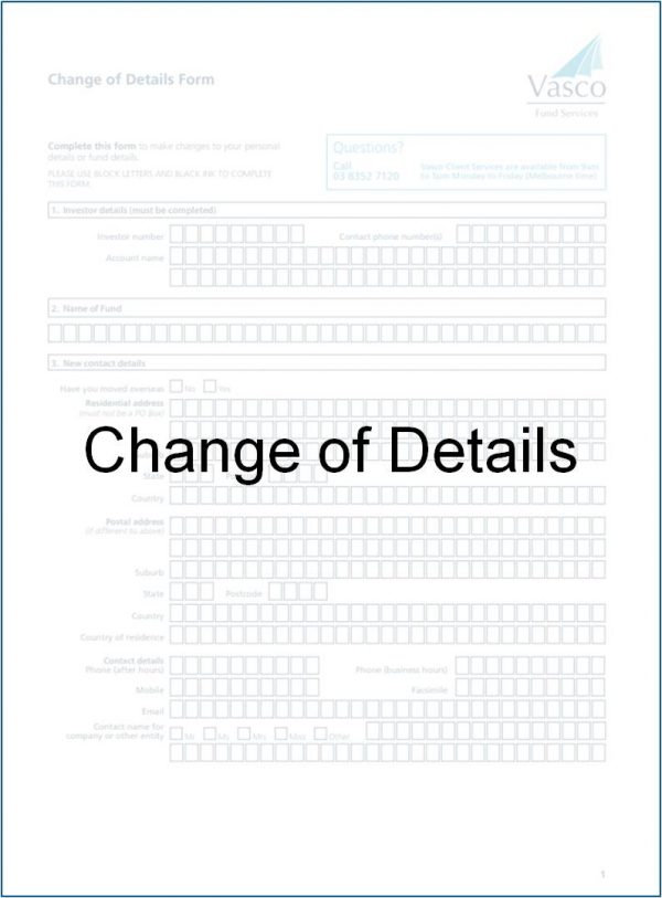 Forms – Vasco Trustees